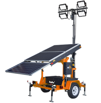 Solar-powered job site light tower - Pro Contractor Rentals
